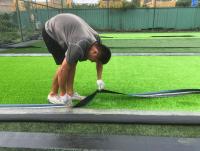 China PP Net SBR Backing Artificial Football Pitches With Quartz Sand Infill Material Option for sale