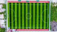 China Rubber Granule Football Pitch Turf 50mm Weaving Technique Artificial Grass Field for sale
