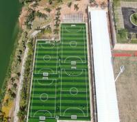 China Density 50mm Artificial Football Pitch With 16.5 Stitches For Optimal Playability for sale