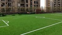 China 16.5 Stitches Artificial Football Turf With Rubber Granules Quartz Sand Effective Drainage System for sale