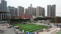 China 8000-15000 Dtex Artificial Football Turf With Disease Resistance 16.5 Stitches for sale