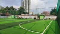 China 8000-15000 Dtex Artificial Football Turf With Disease Resistance 16.5 Stitches for sale
