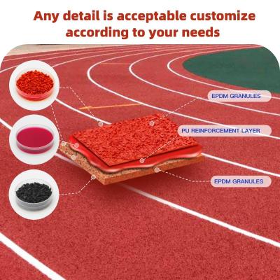 China Mixed-Structure Plastic Running Track with PU and EPDM Particles High Performance Hybrid Athletic Track for Professional Use for sale