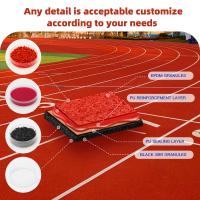 China Long Lasting 13-25 mm Sandwich Plastic Running Track with 10-Years Warranty for Track and Field for sale