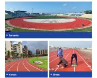 China IAAF Approved Durable Weather Resistant 13-25 mm Breathable Rubber Running Track for Club and Training Athletic Fields for sale