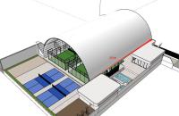 China Wheelchair Accessible Padel Tennis Courts Fields Type With PE Fence for sale