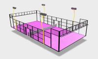 China Industrial-grade Padel Court With Hot-dip Galvanized Steel Quick Drainage For Backyard Paddle Court for sale