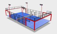 China Industrial-grade Padel Court With Hot-dip Galvanized Steel Quick Drainage For Backyard Paddle Court for sale
