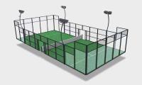 China Industrial-grade Padel Court With Hot-dip Galvanized Steel Quick Drainage For Backyard Paddle Court for sale
