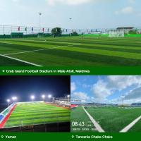China Customizable 40-60mm Artificial Grass with 8 Years Lifespan and 3/8 Inch Gauge for Sports Fields for sale