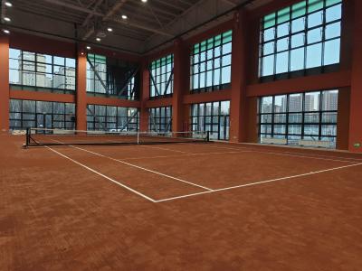 China Authentic Red Clay Tennis Court with Brick Dust Finish Enhanced Slide Capabilities and ITF Standards for Strategic Training Sessions in Luxury Residential or Commercial Settings for sale