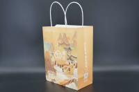 China Custom Printed Greaseproof Paper Bags Recycled Paper Bags With Handles for sale