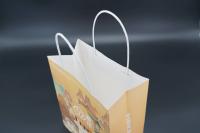 China Custom Printed Greaseproof Paper Bags Recycled Paper Bags With Handles for sale