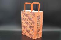 China Packaging Kraft Paper Carrier Bags Printing Custom Restaurant Paper Bags for sale