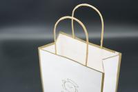 China Brown Handle Paper Bags Eco Friendly Packaging Kraft Carrier Bags for sale