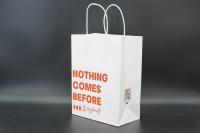 China White Twisted Handle Paper Bags Sturdy Kraft Paper Shopping Bags for sale