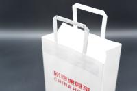 China Flap Rope Handle Paper Bags Lightweight Recyclable Paper Grocery Bags for sale