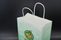 China Versatile packaging Kraft Paper Grocery Bags With Handles Twisted for sale