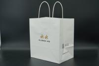 China Oversized Custom Paper Shopping Bags With Handles White Twisted for sale