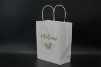 China ODM Handle Paper Bags Sustainable Custom Kraft Shopping Bags Lightweight for sale