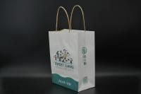 China Versatile Large Paper Gift Bags With Handles Yellow Twisted FSC for sale