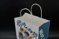 China Lightweight Printed Twisted Handle Paper Bags Juice Takeaway Paper Bags for sale