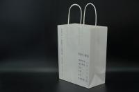China Takeaway Kraft Paper Coffee Bags Recycled Paper Take Out Bags With Handles for sale