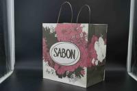 China Eco Oversized Paper Bags Flexo Printing Coffee Take Out Paper Bags for sale