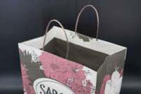 China Eco Oversized Paper Bags Flexo Printing Coffee Take Out Paper Bags for sale