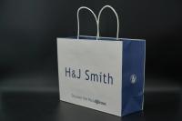 China Luxury Coated Eco Paper Bags Packaging Biodegradable With Twisted Paper Handles for sale