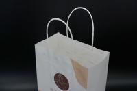 China Versatile Eco Paper Bags Biodegradable Recyclable White Paper Takeaway Bags for sale