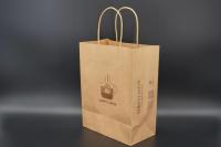 China Takeaway Eco Paper Bags Brown Kraft Paper Shopping Bag Customized for sale