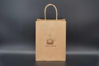 China Takeaway Eco Paper Bags Brown Kraft Paper Shopping Bag Customized for sale