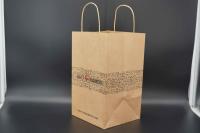 China ODM / OEM Eco Friendly Kraft Brown Paper Bags Printing Square Bottom for sale