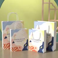 China Convenient And Durable Restaurant Food Carry Personalized Premium Kraft Paper Bag for sale