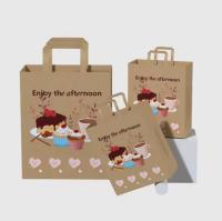 China Custom Logo European Style Tote Gift Paper Bag With Handle Paper Food Shopping Bags Luxury for sale