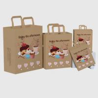 China Custom Logo European Style Tote Gift Paper Bag With Handle Paper Food Shopping Bags Luxury for sale