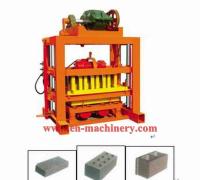 China Brick Making Machine Small Cement Manual Hollow Block Making Machine With Mixer 4-40 for sale