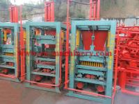 China Brick Making Machine Small Cement Manual Hollow Block Making Machine With Mixer 4-40 for sale