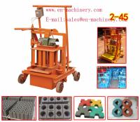 China Portable Brick Making Machine Block Forming Machine With Moulds Movable 2-45 New Type for sale
