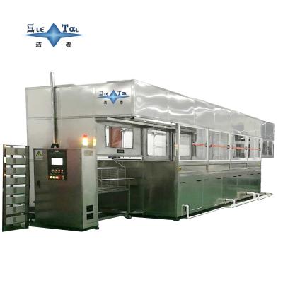China 28KHZ Ultrasonic Cleaner with 50KW Centrifugal Drying System for Aircraft Wheel Hubs - Automated PLC Control for sale