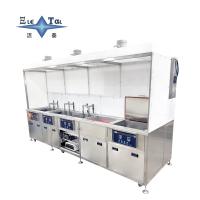 China 6-Tank Custom Ultrasonic Cleaner 30KW with Dual-Frequency 28kHz/40kHz and Manual Oscillation System for sale
