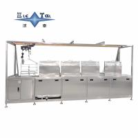 China 90KW Four-Tank Semi-Automatic Ultrasonic Cleaning Machine with 2000kg Hoist Capacity and 100-1000L Tank Volume for sale