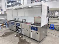 China 50KW Modular Ultrasonic Cleaner with 100L-1000L Tank Volume and 25-120kHz Frequency Range for Precision Industrial Cleaning for sale
