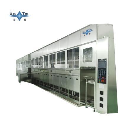 China Jietai High Pressure Industrial Ultrasonic Cleaning Line 40kHz 80kHz with 99.2% Cleaning Consistency for sale