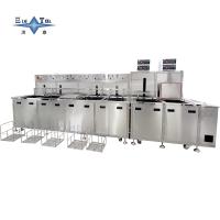 China Seven-Tank 60KW Ultrasonic Cleaner for Optical Lenses with 80kHz Frequency and 0.1μm Particle Removal for sale