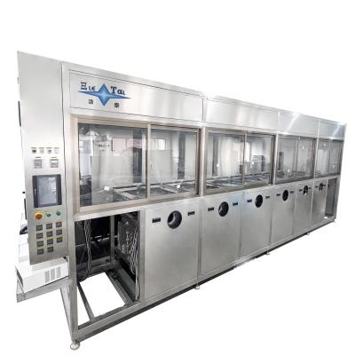 China Six-Tank Hydrocarbon Cleaning Machine with 5-200kg/hr Capacity and 0.1μm Cleanliness for Powder Metallurgy Parts for sale