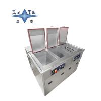 China 40KW Three-Tank Ultrasonic Cleaning Equipment 40KHZ for Hardware Industry - 10-100kg Batch Capacity, 99.6% Oil Removal for sale