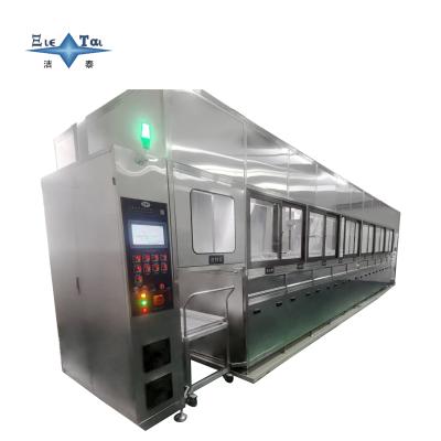 China 40KHz-80KHz Semiconductor Silicon Wafer Cleaner with 60℃ Ultrasonic Alkaline/Acid Cleaning and DI Water Rinsing for sale