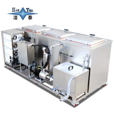 China Jietai Industrial Three Tank Ultrasonic Cleaner 60-100kHz with Hot Air Drying Customizable for sale